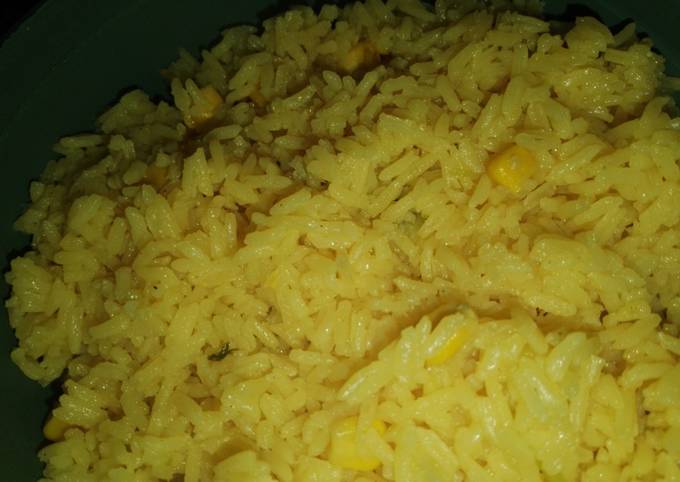 Arroz amarillo con maíz Receta de Mileisy Guzmán- Cookpad