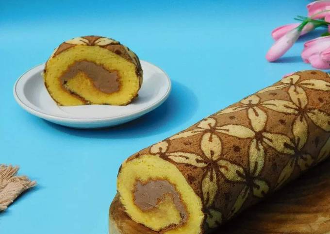 Resep Batik Roll Cake oleh desmawati kuretangin - Cookpad