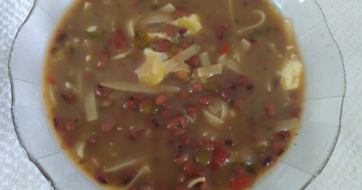 Sopa de poroto🫘 con fideo y queso 🧀Paraguay 🇵🇾 Receta de luz daiub- Cookpad