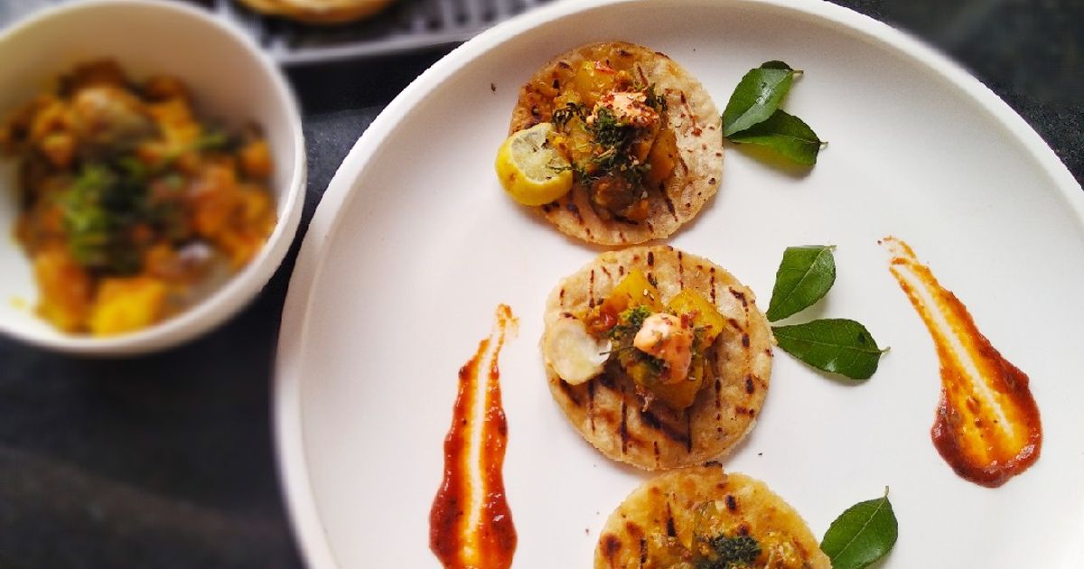 Grilled Carom Seed Paratha With Eggplants Masala(tacos) Recipe by ...