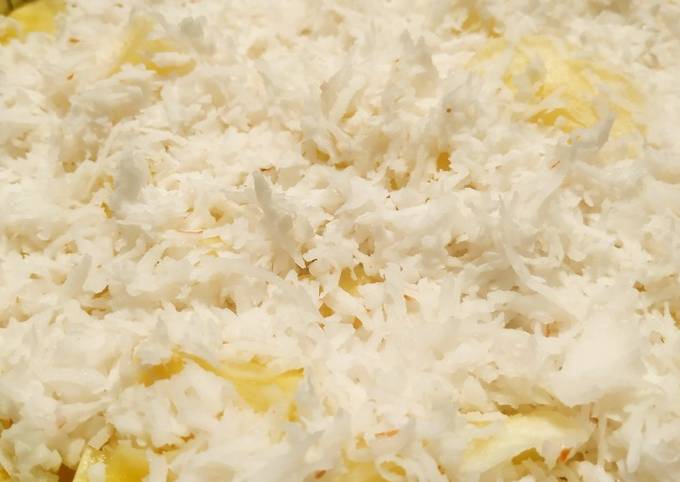 Resep Gengsot Betawi / Singkong Kukus Kelapa Muda oleh Hayati MS - Cookpad