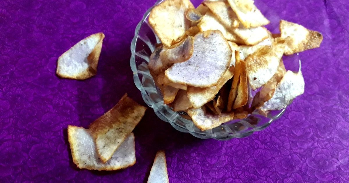 Purple Yam Chips Recipe By Dr Khushboo Bansal