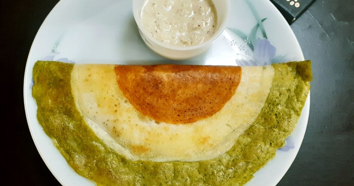 Tricolour Dosa Recipe by Jasmin Motta _ #BeingMotta - Cookpad