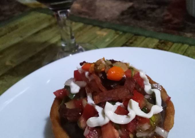 Zopes de pico de gallo y tocino Receta de Karlita Chang- Cookpad