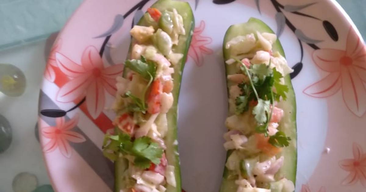 Cucumber salad boats Recipe by Deepikabaid - Cookpad