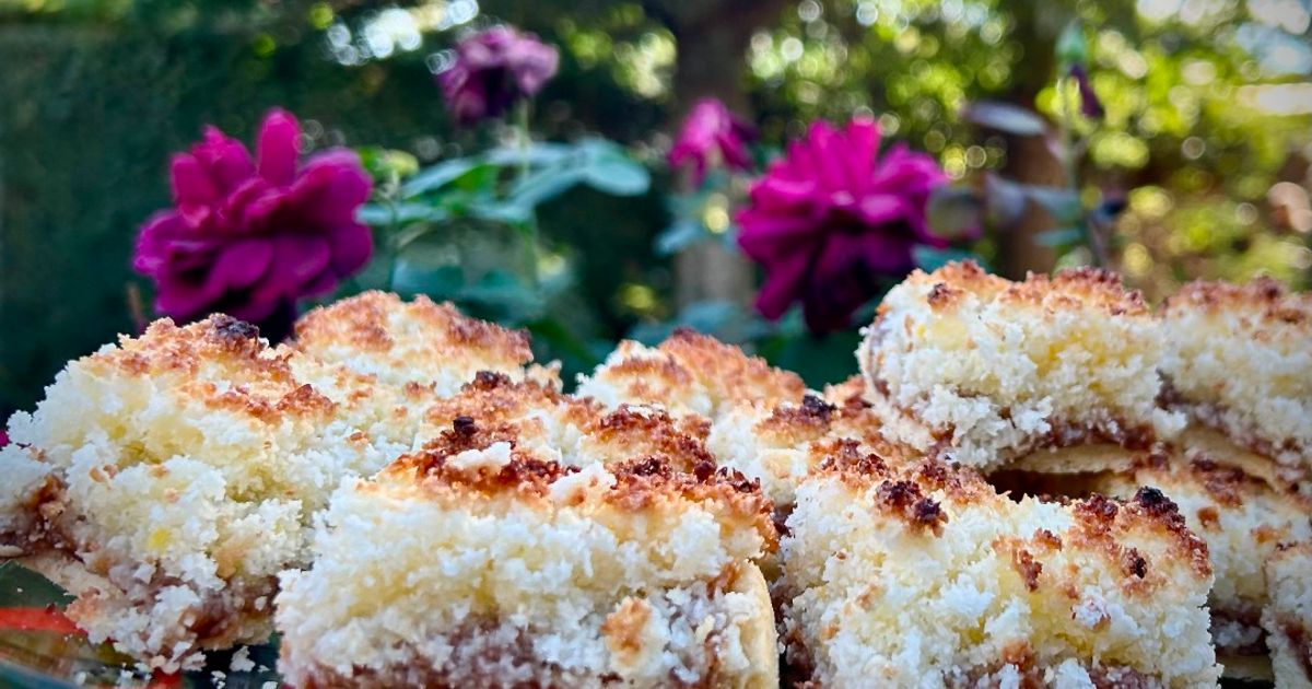 Cuadrados De Coco Y Dulce De Leche Receta de Norali