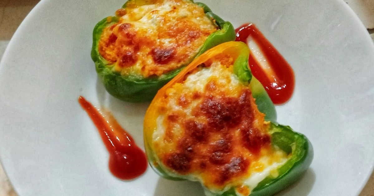 Cheesey Stuffed Peppers In Otg Recipe by Smita Kiran Patil - Cookpad