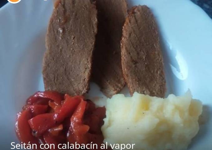 Seitán asado con puré de patatas Receta de Sonsoles García Millán- Cookpad