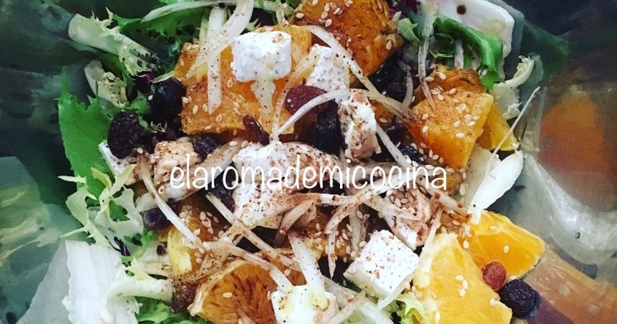 Ensalada Mezclum Con Naranja Y Queso De Cabra Receta de El Aroma de Mi ...