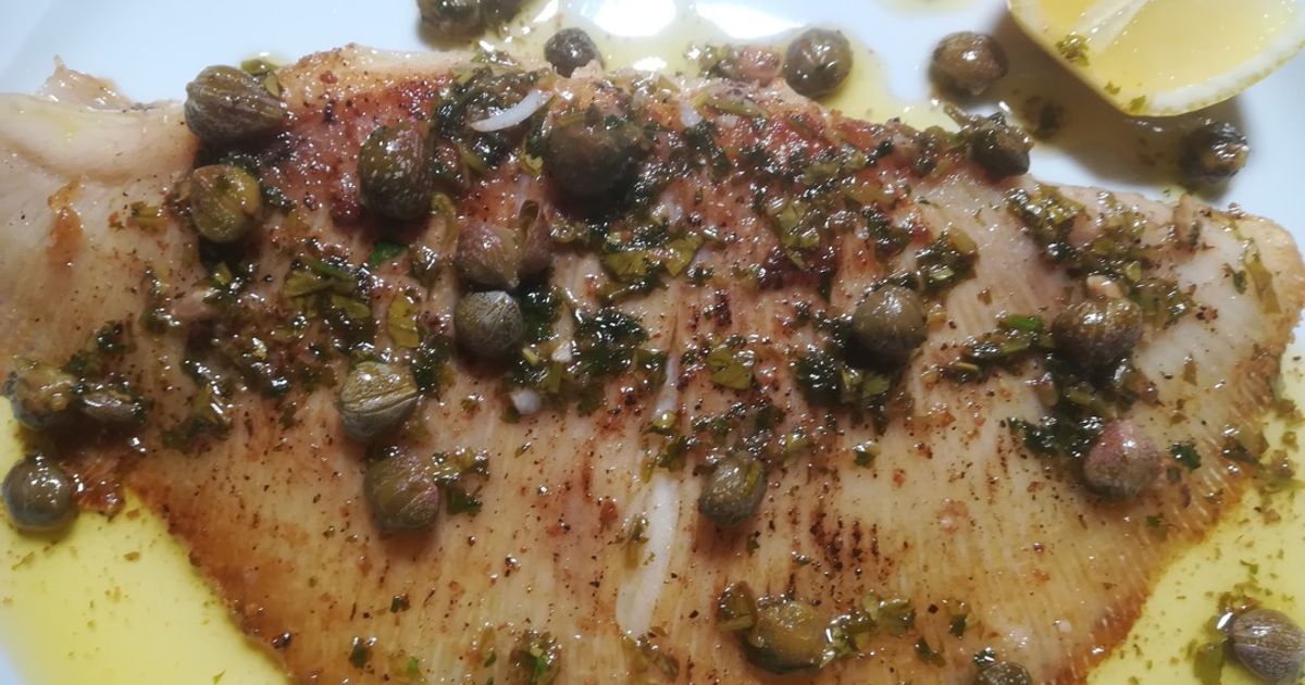 Skate Wing With A Brown Butter And Caper Sauce Recipe by Uncle Matt's ...