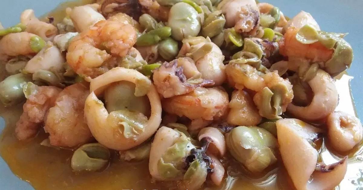 Calamar y habas - 47 recetas caseras- Cookpad