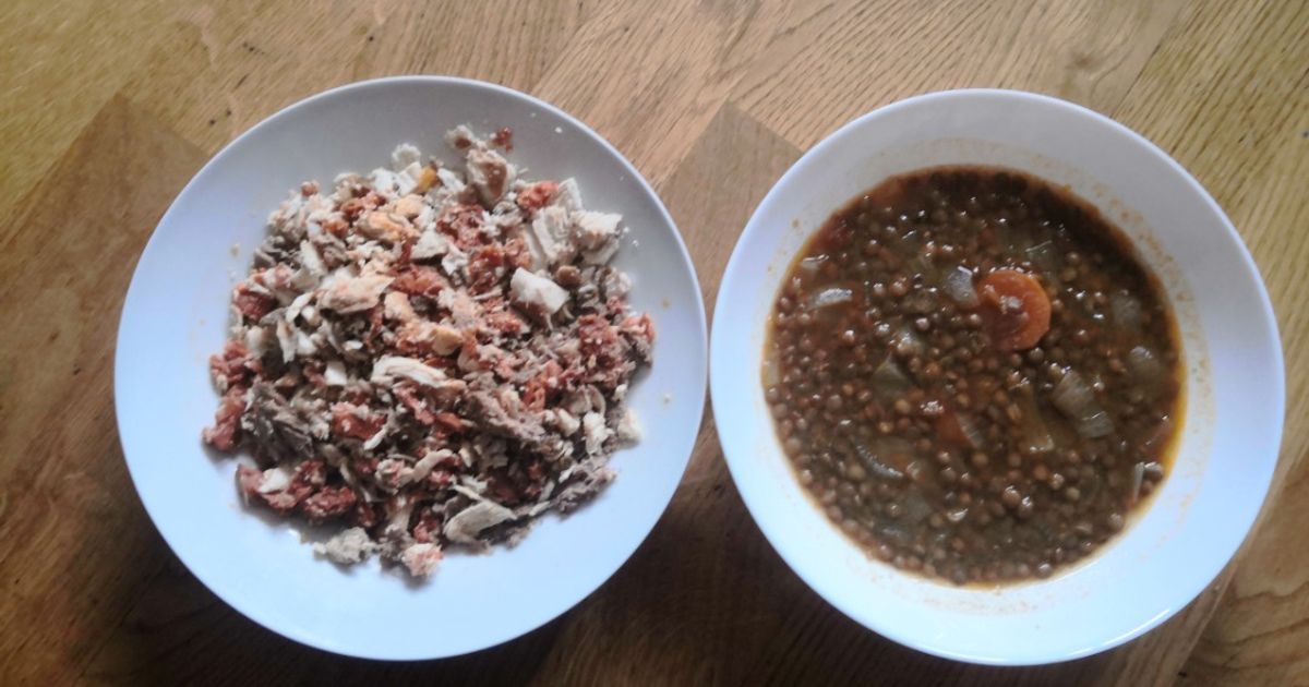 Lentejas Y 'Pringá' En Olla Exprés Receta de Paula- Cookpad