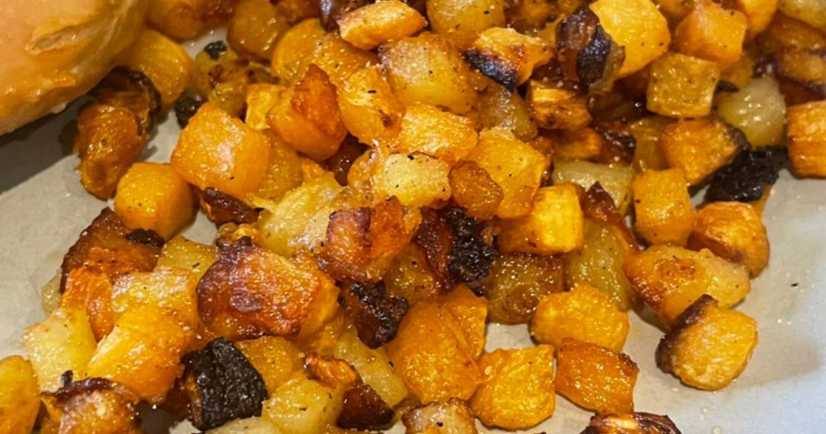 Crispy Roasted Diced Swede Recipe by Sonia - Cookpad