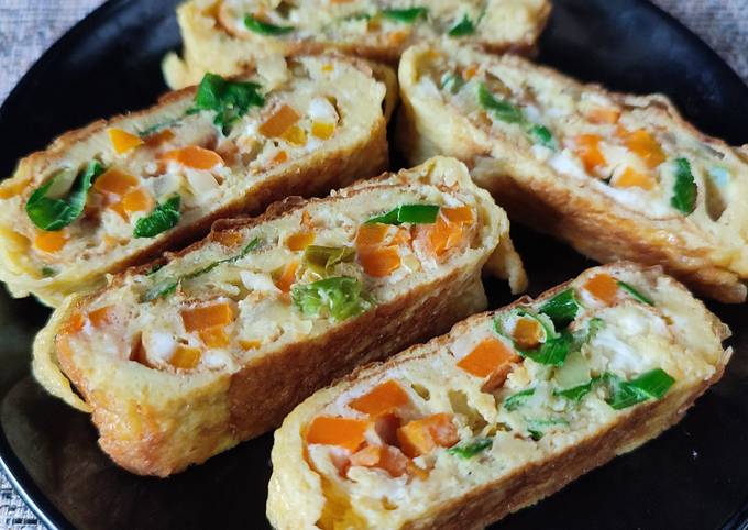 Resep Gyeran Mari / Telur Dadar Gulung Sayur Korea oleh Bunda TitanQue - Cookpad