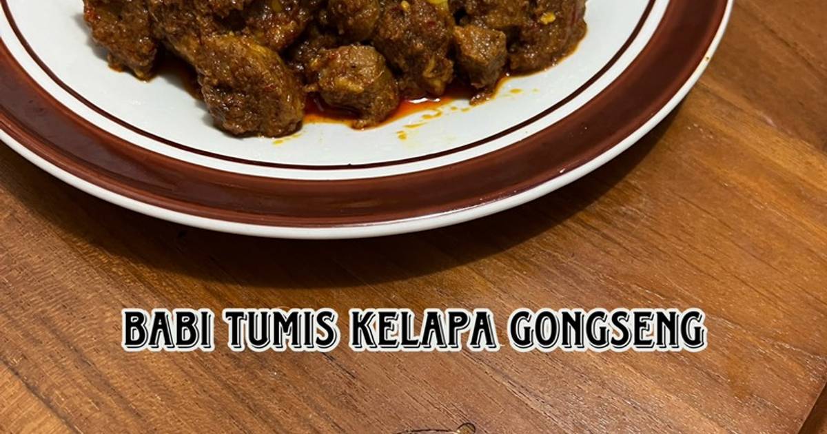 Resep Babi Tumis Kelapa Gongseng Sedap oleh Bundadari - Cookpad