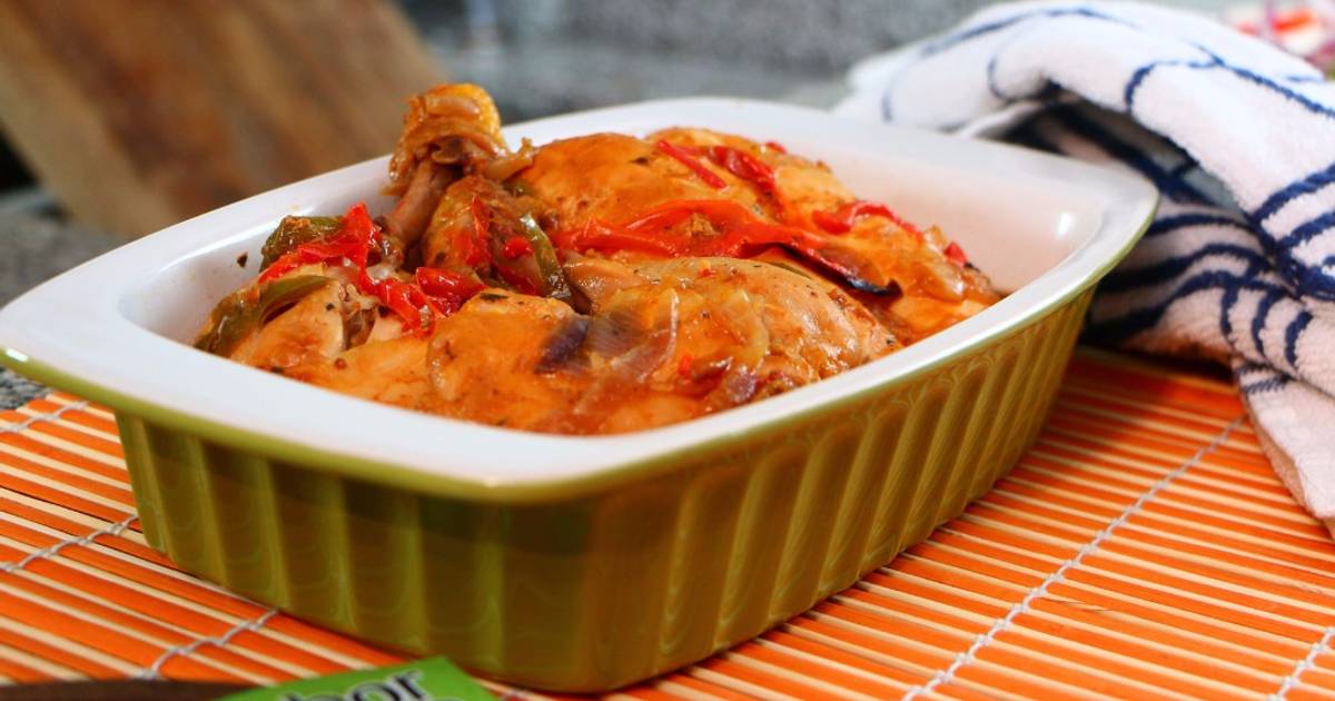 Receta de Pollo al horno criollo con vegetales Receta de Paloma Aguirre ...