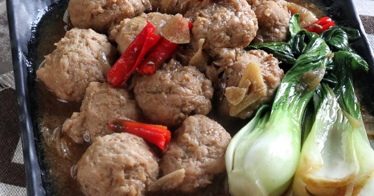 Resep Bola Daging Saos Tiram oleh Yulia Prattiwi - Cookpad