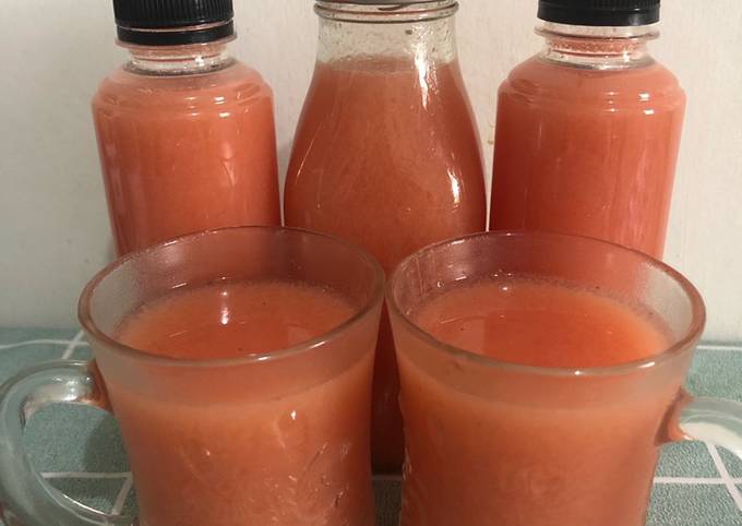 Resep Jus Stroberi Tomat Jeruk Wortel oleh Maryam Shalihatunnisa - Cookpad
