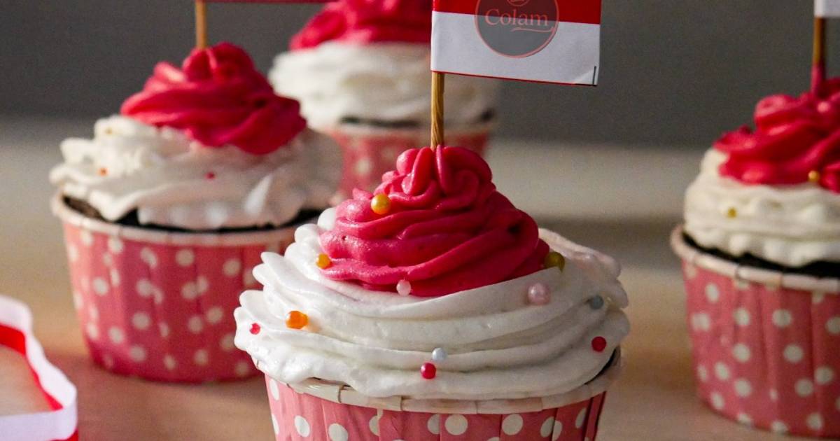 Resep Cup Cake Merdeka (Merah Putih) oleh shofisquenta - Cookpad