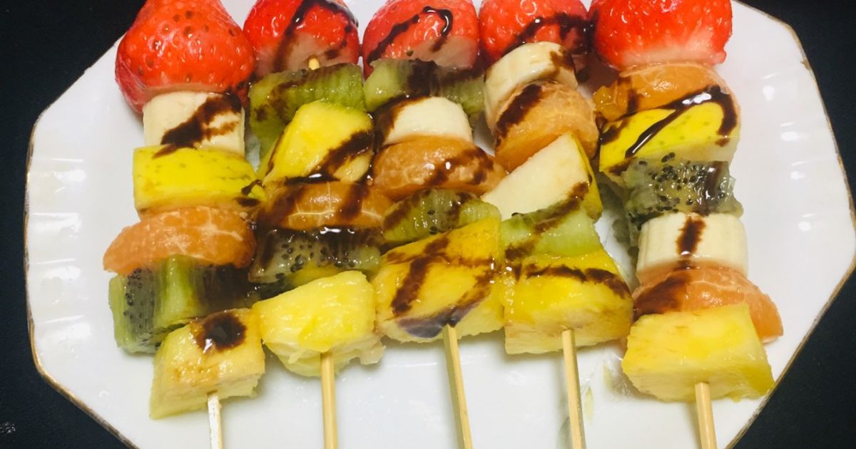 brochetas de fruta con chocolate - 23 recetas caseras- Cookpad