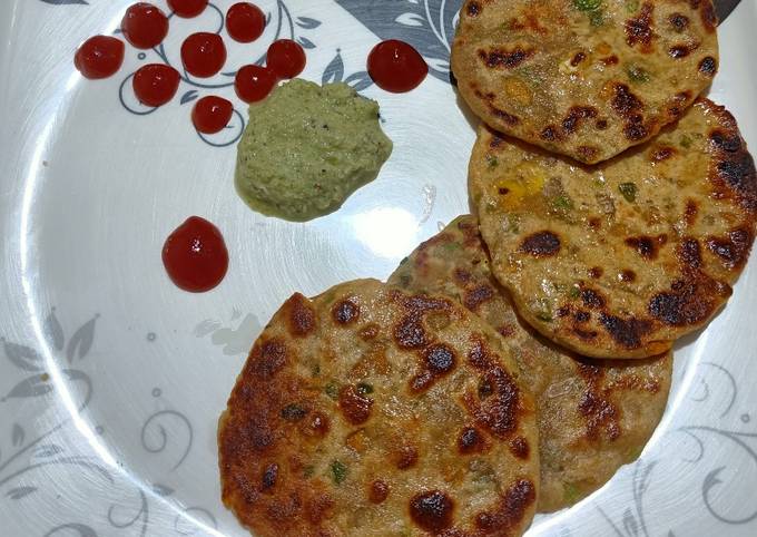 Vegetable Coin Paratha Recipe by Amee Ganatra Davda - Cookpad
