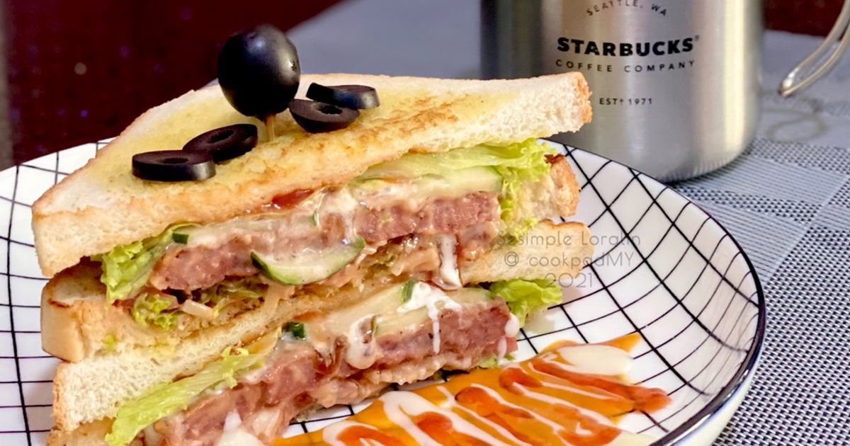 Resipi Sandwich Daging Burger (Burger Roti Gardenia) oleh Sesimple ...