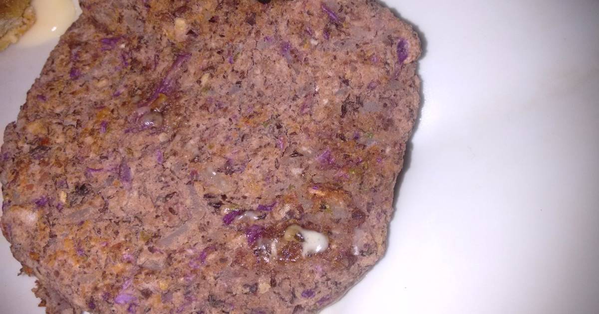 Hamburguesa de porotos negros y repollo colorado Receta de Natalia ...