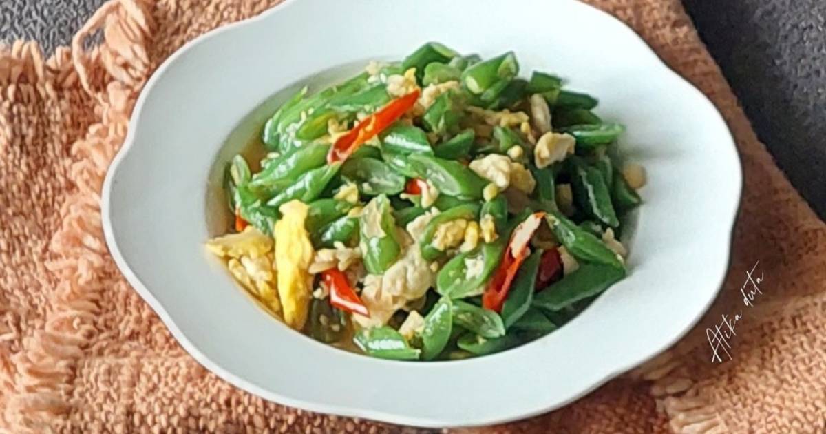 Resep Oseng Buncis Telur Orak Arik oleh Atika Duta - Cookpad