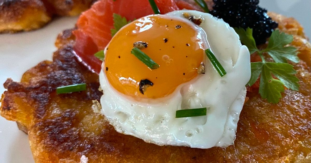 St Brigid’s Boxty With Wild Salmon And Goddess Dressing Recipe by Laura ...