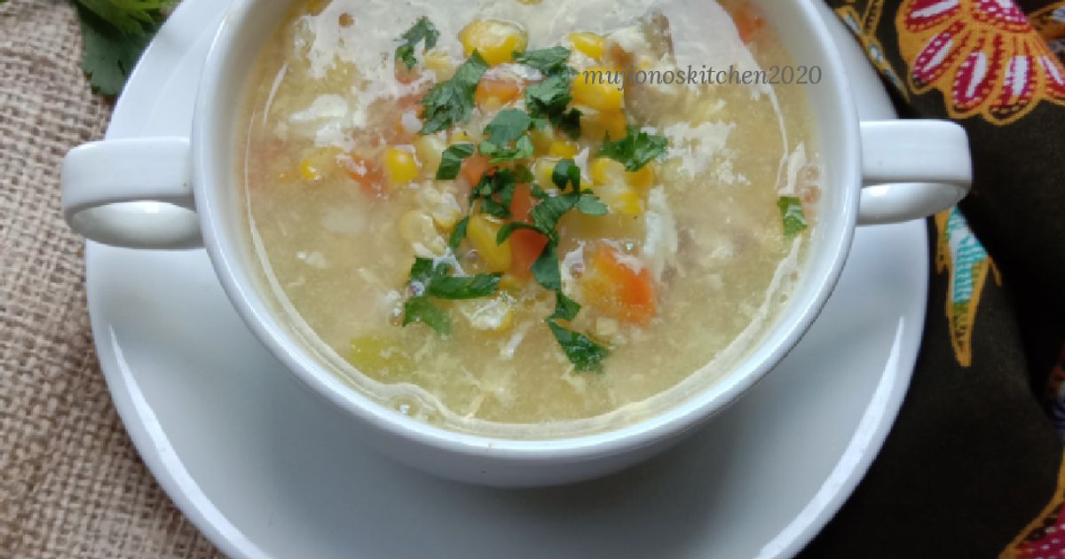 Resep Sup Jagung Oriental oleh Bunda Nafisha - Cookpad