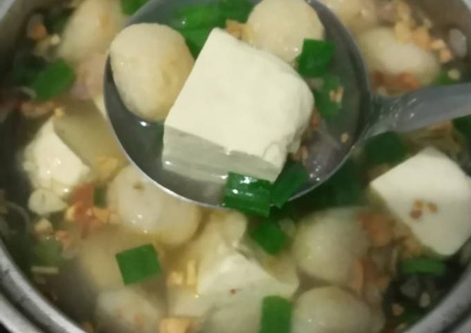 Resep Sup Tahu Bakso Ikan oleh Lika Afriani - Cookpad