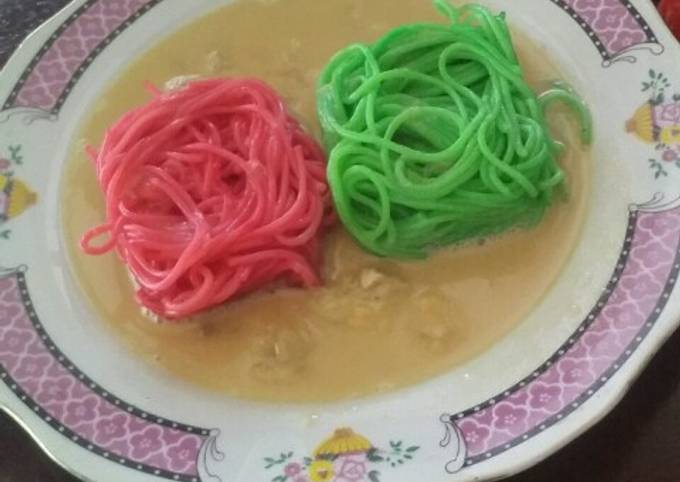 Resep Putu Mayang Spaghetti Kuah Kinca Durian oleh Zee-zee - Cookpad