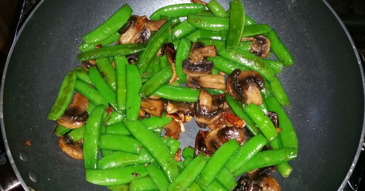Stir Fry Sugar Snap Peas & Mushrooms Recipe By Fo Fa