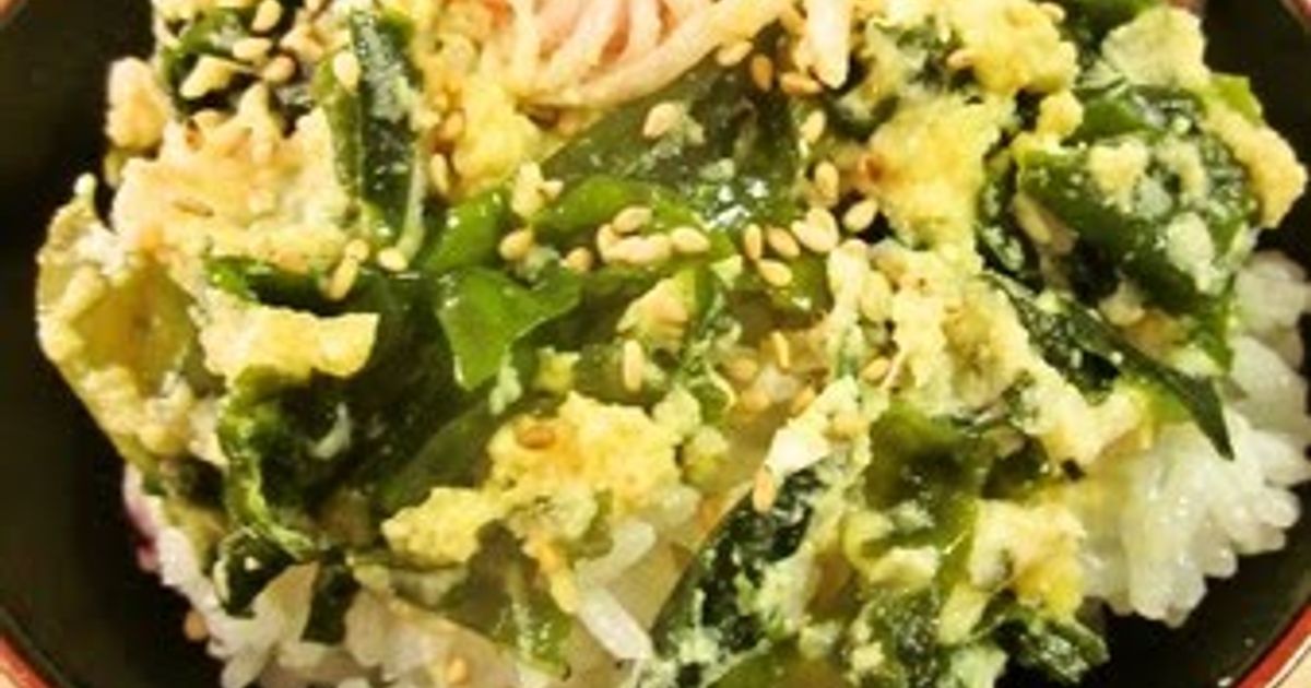 Okara Rice Bowl With Wakame Recipe By Cookpad.Japan