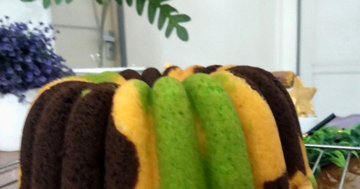 Resep Marble Cake Tiga Rasa Super Moist Dan Anti Seret oleh Mamah Aura ...