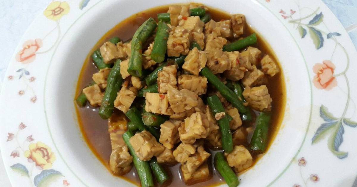 Resep tempe+kacang panjang manis pedas oleh Steffi - Cookpad