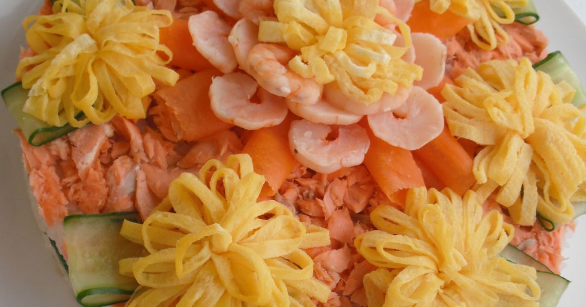 Flower Field Chirashi Sushi Cake Recipe By Cookpad.Japan