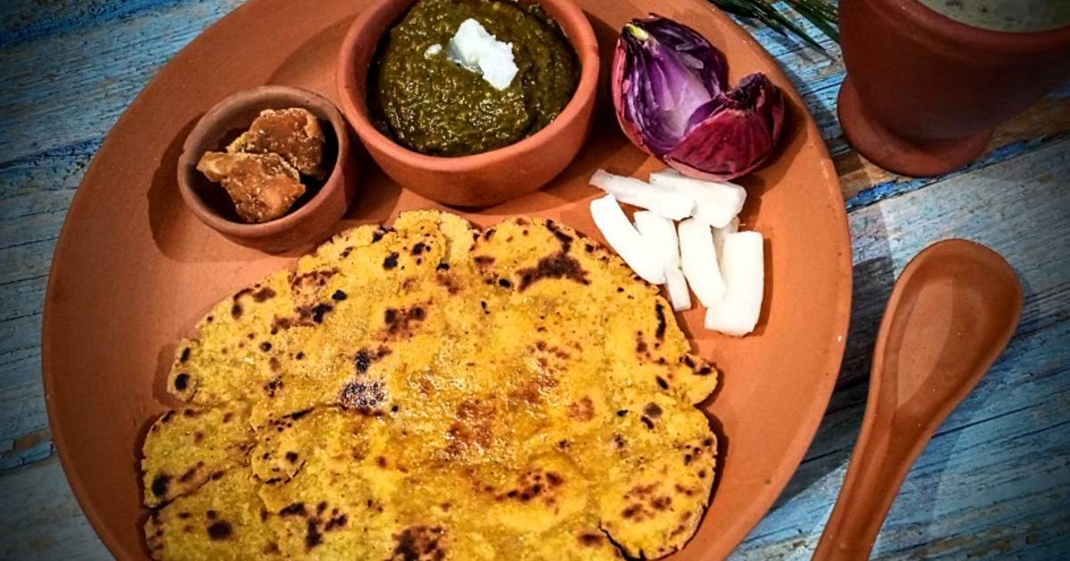 Sarson da saag aur makki di roti Recipe by Neha Dua - Cookpad