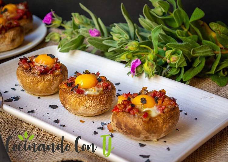 Portobellos rellenos Receta de Cocinando Con TJ- Cookpad