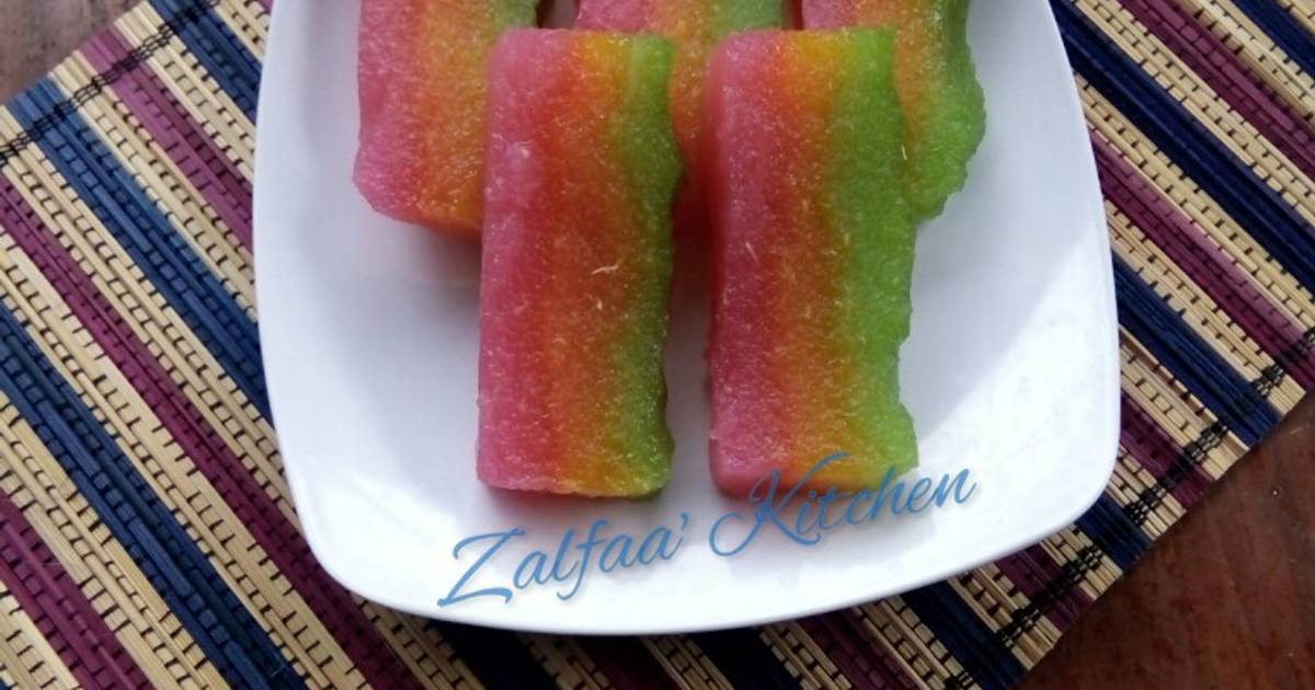Resep Singkong Lapis Pelangi oleh Zalfaa' Kitchen - Cookpad