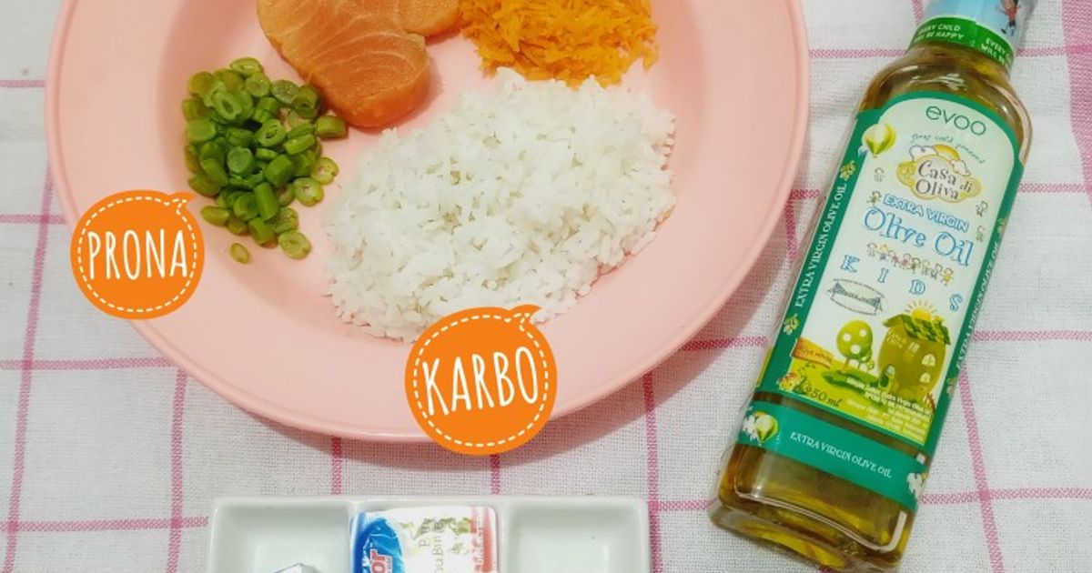 Resep Bubur Mpasi Salmon Cheese || Menu Lengkap 4 Bintang ⭐🧀🍣 oleh ...