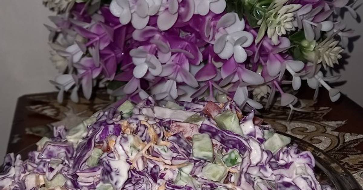 طرز تهیه سالاد کلم بنفش 🥗 ساده و خوشمزه توسط ↳𝐁𝐀𝐇𝐀𝐑𝐄𝐇↲ - کوکپد