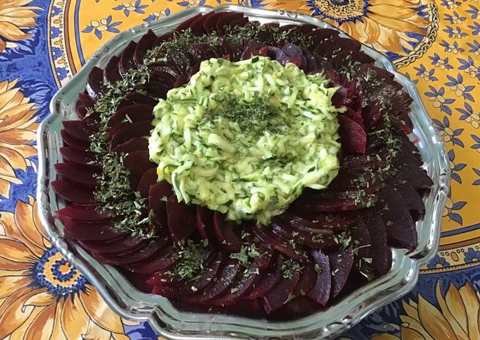 Salade de courgette marinée aux betteraves rouges et persil de Mila ...