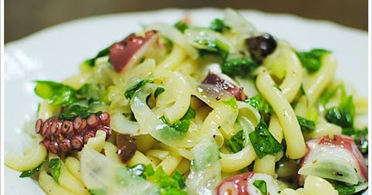 Chilled Octopus And Celery Pasta Recipe By Cookpad.Japan
