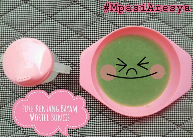 Resep Mpasi 6m+ : Pure Kentang Bayam Wortel Buncis oleh Mira Afriantina ...