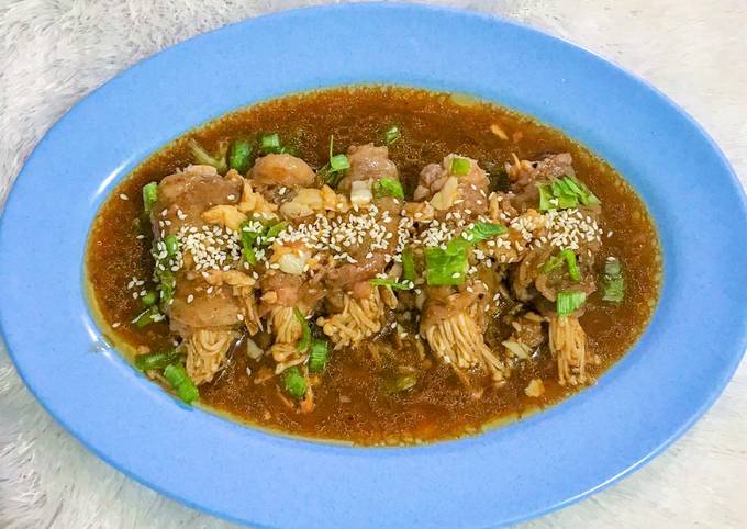 Resep Beef enoki roll simple oleh Rifaleshana - Cookpad