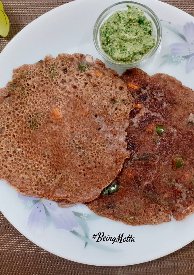 Ragi Veggies Chilla Recipe by Jasmin Motta _ #BeingMotta - Cookpad