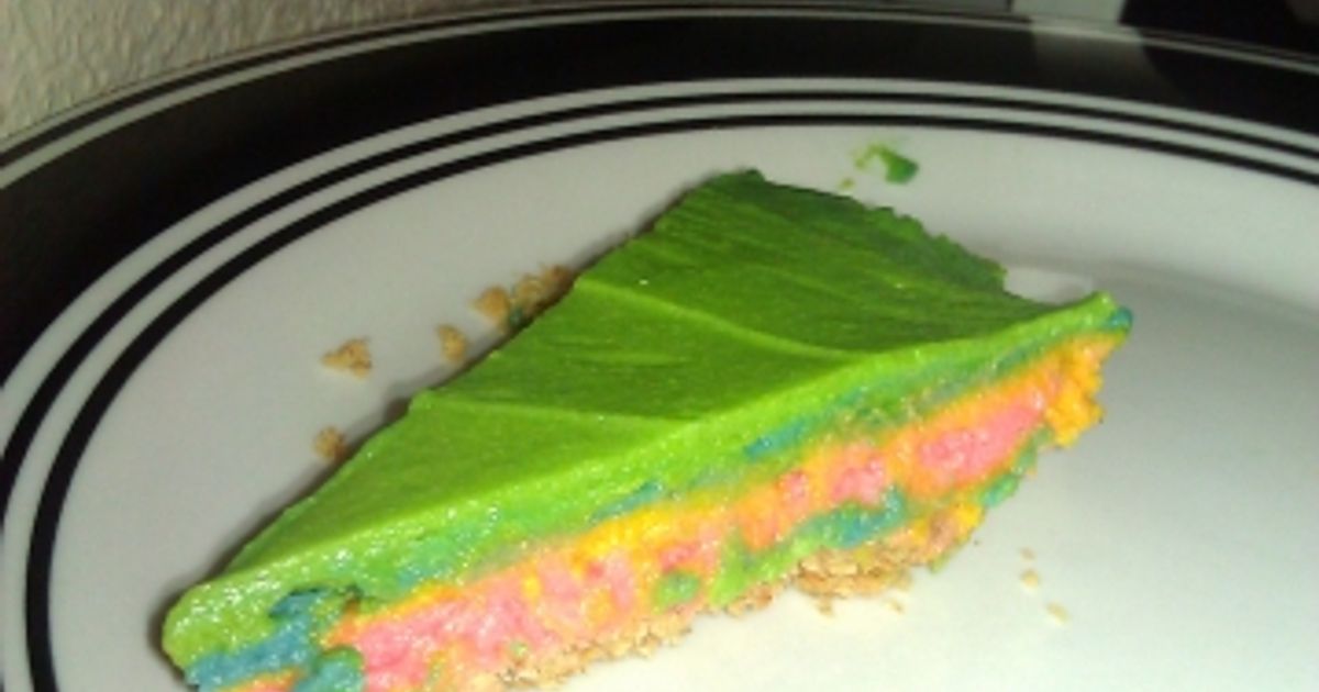 Easy No Bake Rainbow Cheesecake Recipe By Tiffanyjo86