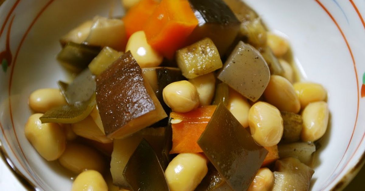 Easy Basic Five Ingredient Simmered Beans (Gomoku Mame) Recipe by cookpad.japan
