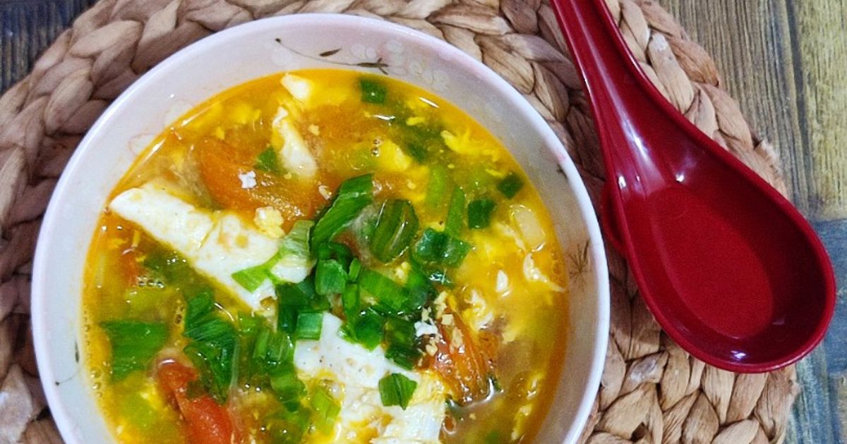 Resep Tan Hua Tang (Sup Telur Tomat) oleh Ellaelloet - Cookpad